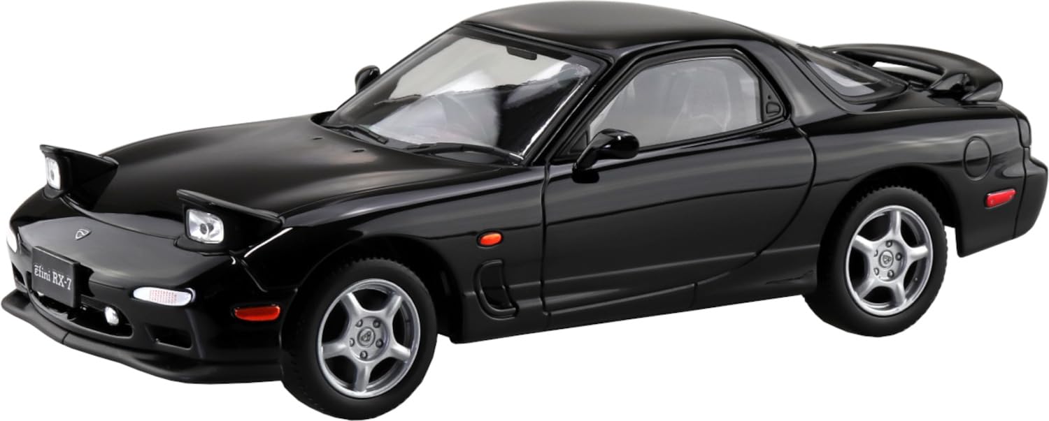 Aoshima Rakupla 1/32 RX-7 Black Pre-Colored Model Kit Snap-Fit