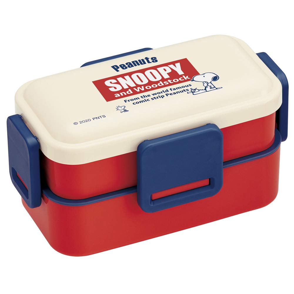 Skater Ag+ Antibacterial 2-Tier Lunch Box 600ml Snoopy Retro Made in J