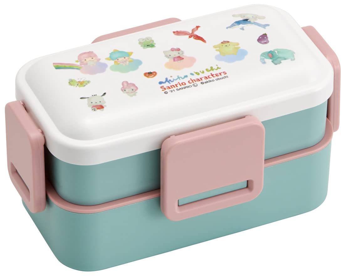 Skater 2-Tier Lunch Box 600ml Sanrio Characters Antibacterial Dome Lid