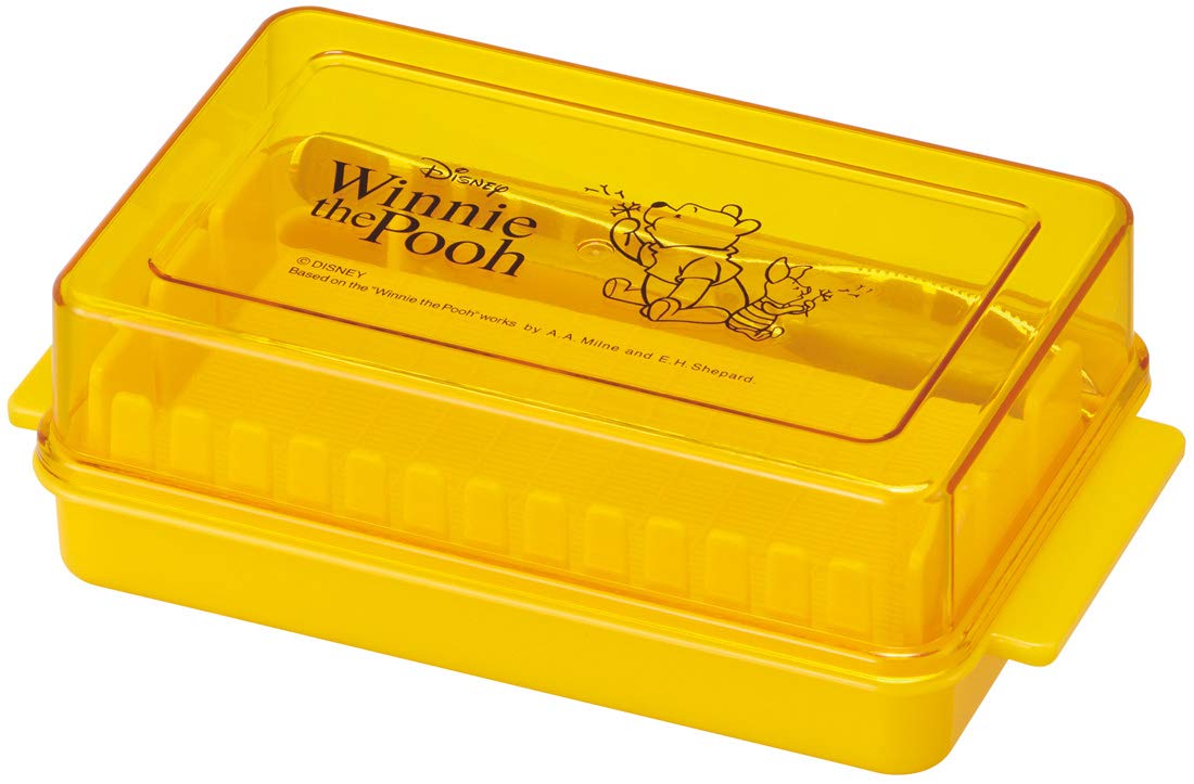 Skater Winnie The Pooh Butter Case Container with Cutter Guide
