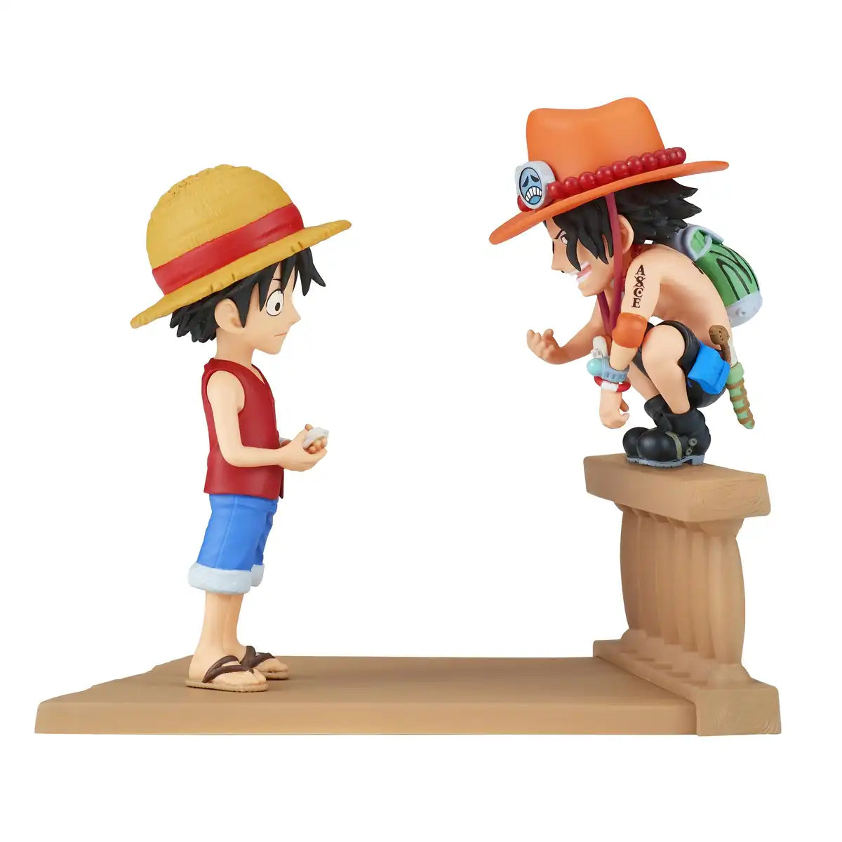 Banpresto One Piece Luffy & Ace Figures - Bandai Spirits World Collect