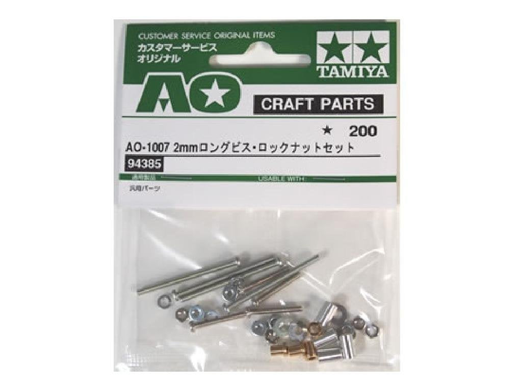 TAMIYA Ao-1007 Mini 4Wd 2Mm Long Screw Lock Nut Set 94385