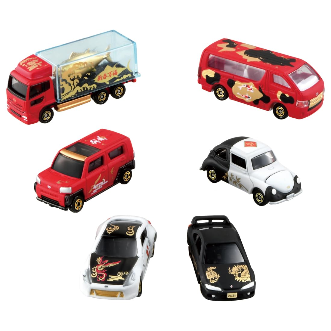 Takara Tomy Fukutomi Tomica Collectible Toy Box Set with Vehicles