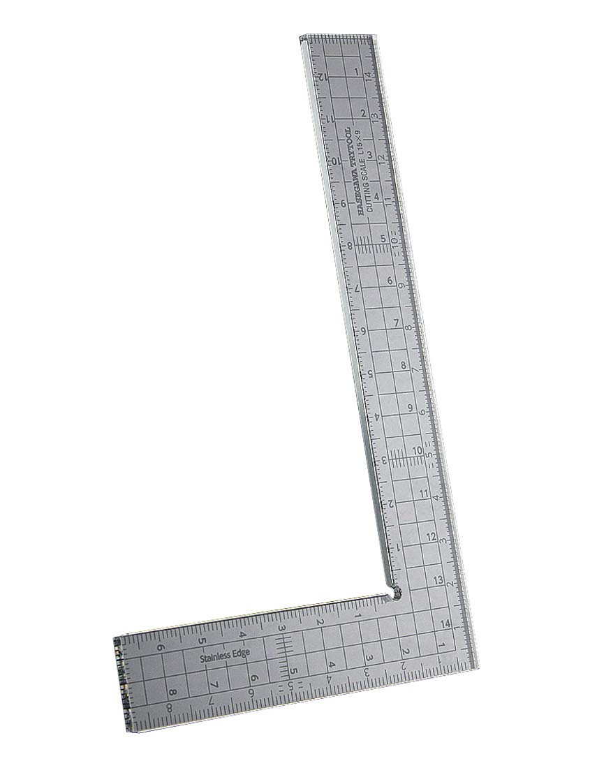 Hasegawa L Shape Cutting Scale 15cm x 9cm Durable Plastic
