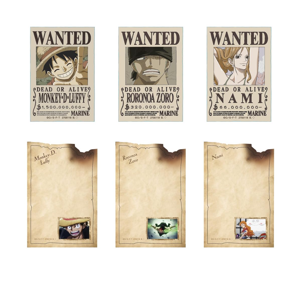 Bandai One Piece Character Magnets Set 14pcs Boxed Collection