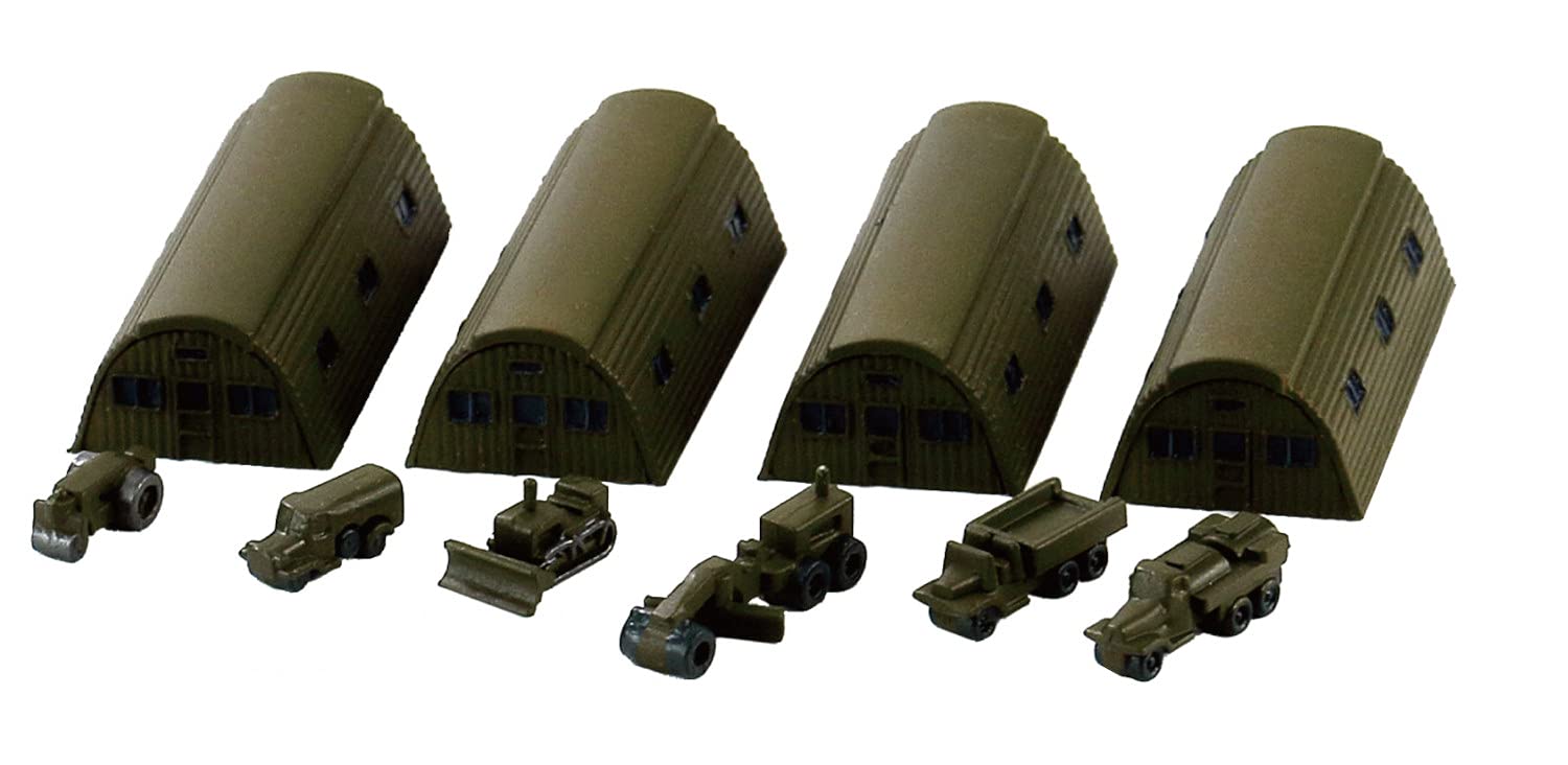 PIT-ROAD Skywave 1/700 Wwii U.S. Army Vehicles & Simple Dormitory Set