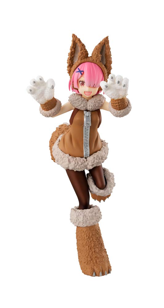 Flue Japan Re:Zero Ramu Wolf & Seven Kid Goats Figure Fairy Tale Serie