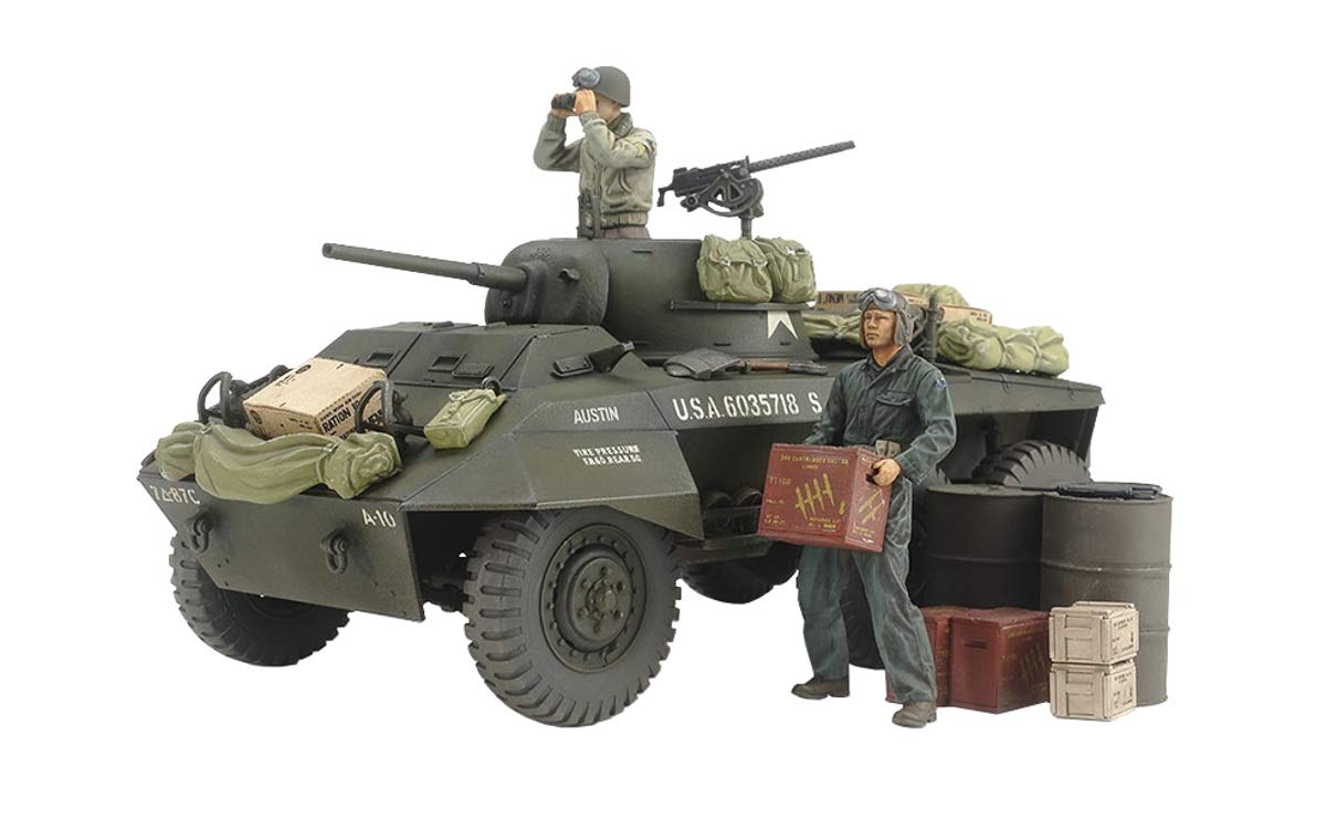 TAMIYA 25196 Us M8 Light Armored Car 'Greyhound' Combat Patrol Set 1/3
