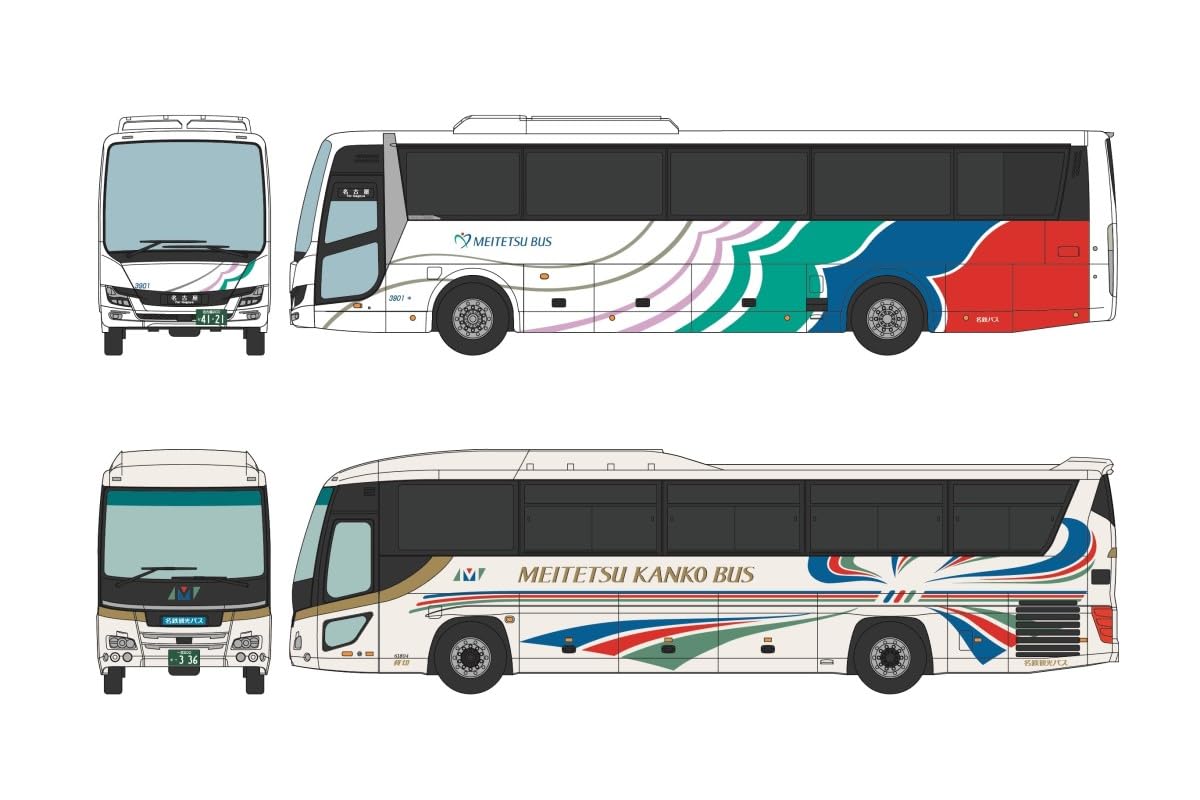Tomytec Bus Collection Meitetsu Group Bus Holdings 7 Company Set Diora